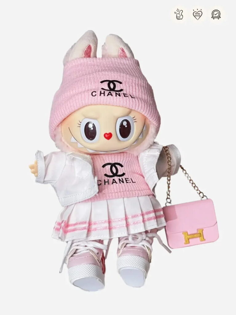 Labubu Classic Brown Leather Outfit Inspired by LV | Luxury Doll ...